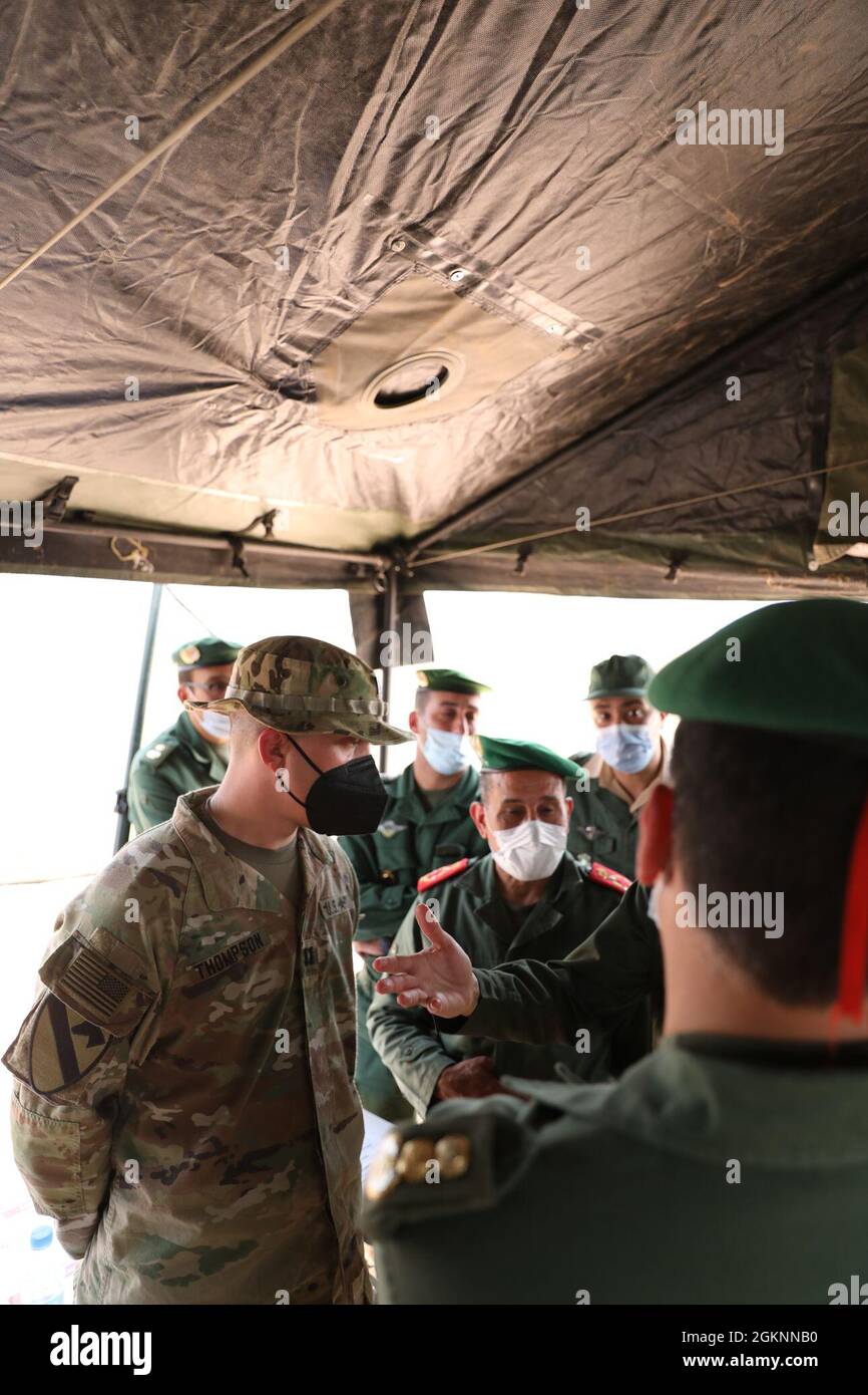 U.S. Army Capt. Micah Thomas, assigned to the Aries Battery 1-77 Field ...