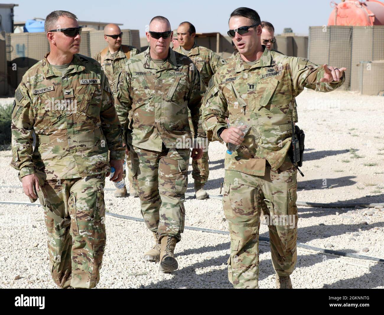 Capt. Jacob Shores, right, with Task Force Wolfpack's Charlie Company ...