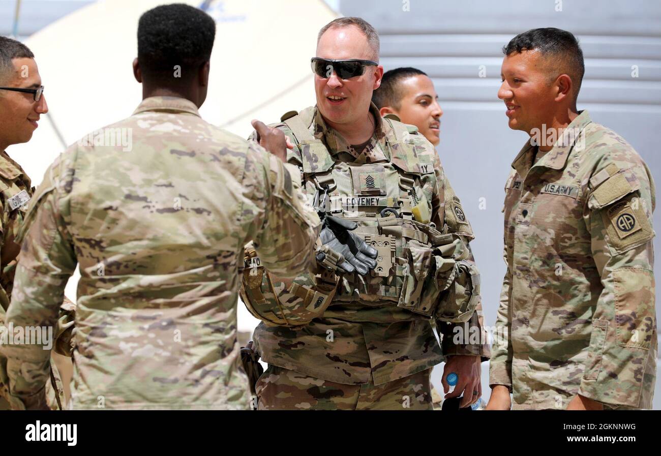 Task Force Wolfpack Command Sgt. Maj. Thomas Coveney visits his ...