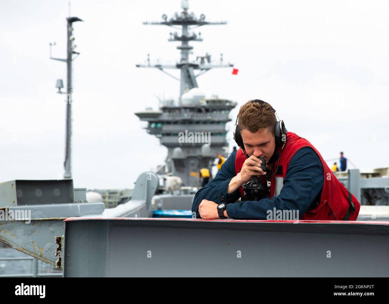 PACIFIC OCEAN (June 7, 2021) Gunner’s Mate Seaman Justin Charett, from ...