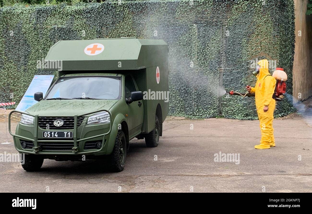 The Ukraine Ministry of Defense demonstrates MOD Biological Mobile ...