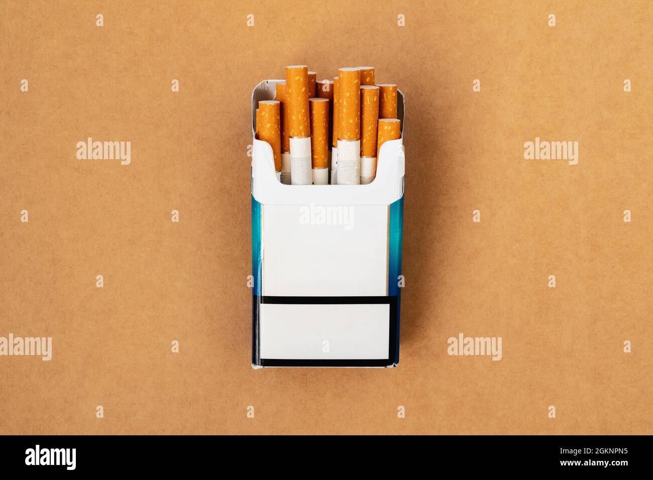 Pack of cigarettes with blank space.Pack of cigarettes with cigarettes ...