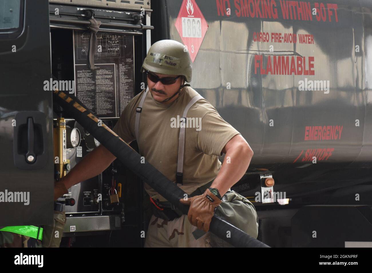 Members from the 442d Logistics Readiness Squadron work with crew ...