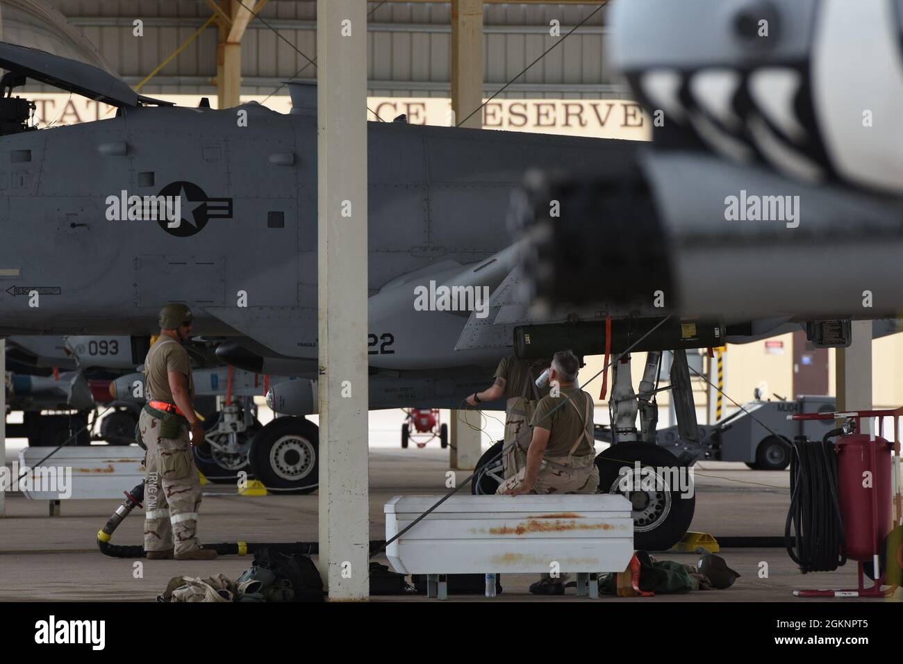 Members from the 442d Logistics Readiness Squadron work with crew ...