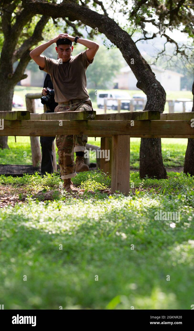 U.S. Army Staff Sgt. Ramiro Rangel, assigned to U.S. Army South, steps ...
