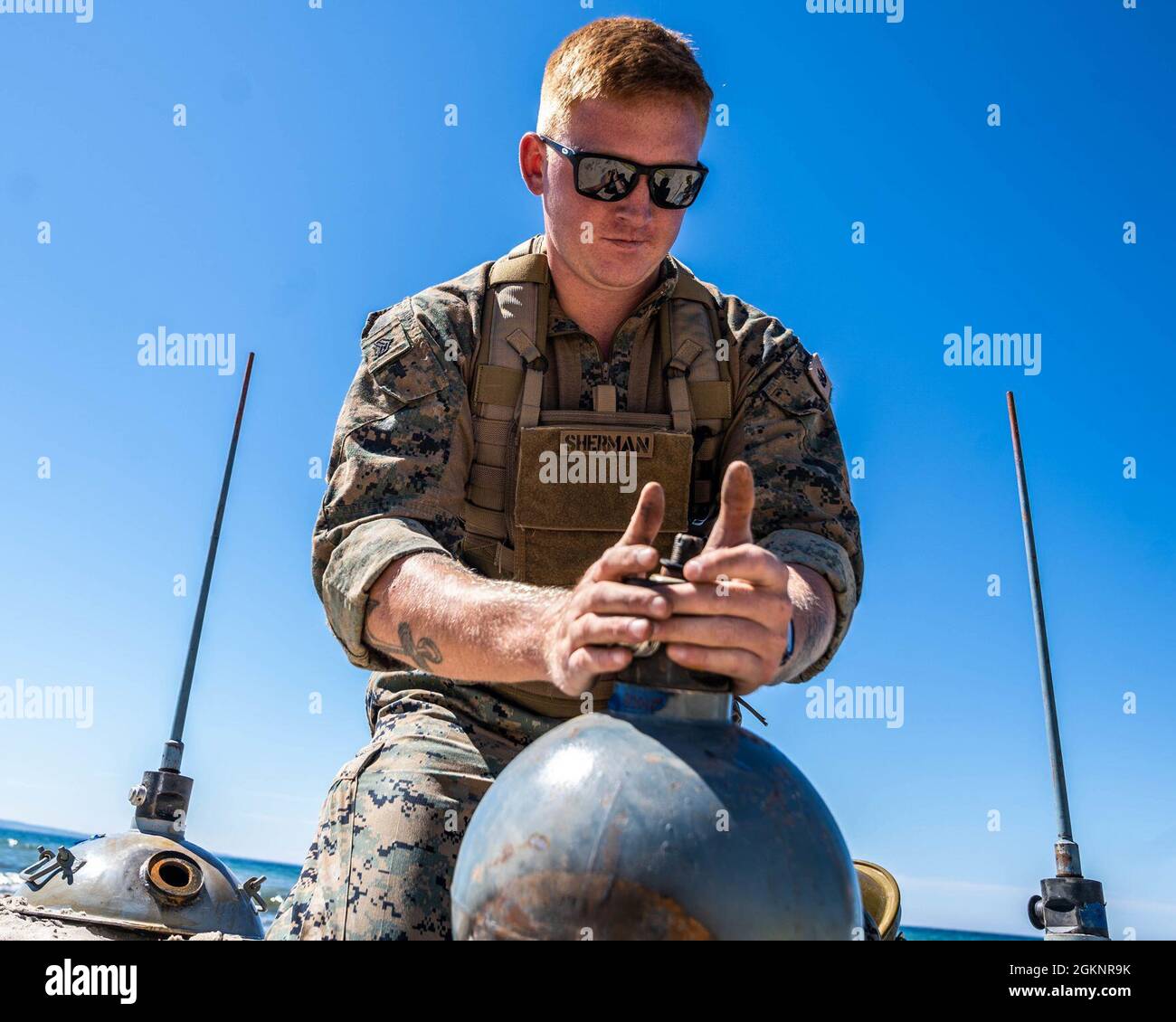 Marine Sgt. Hadden Sherman, Explosive Ordnance Disposal (EOD ...