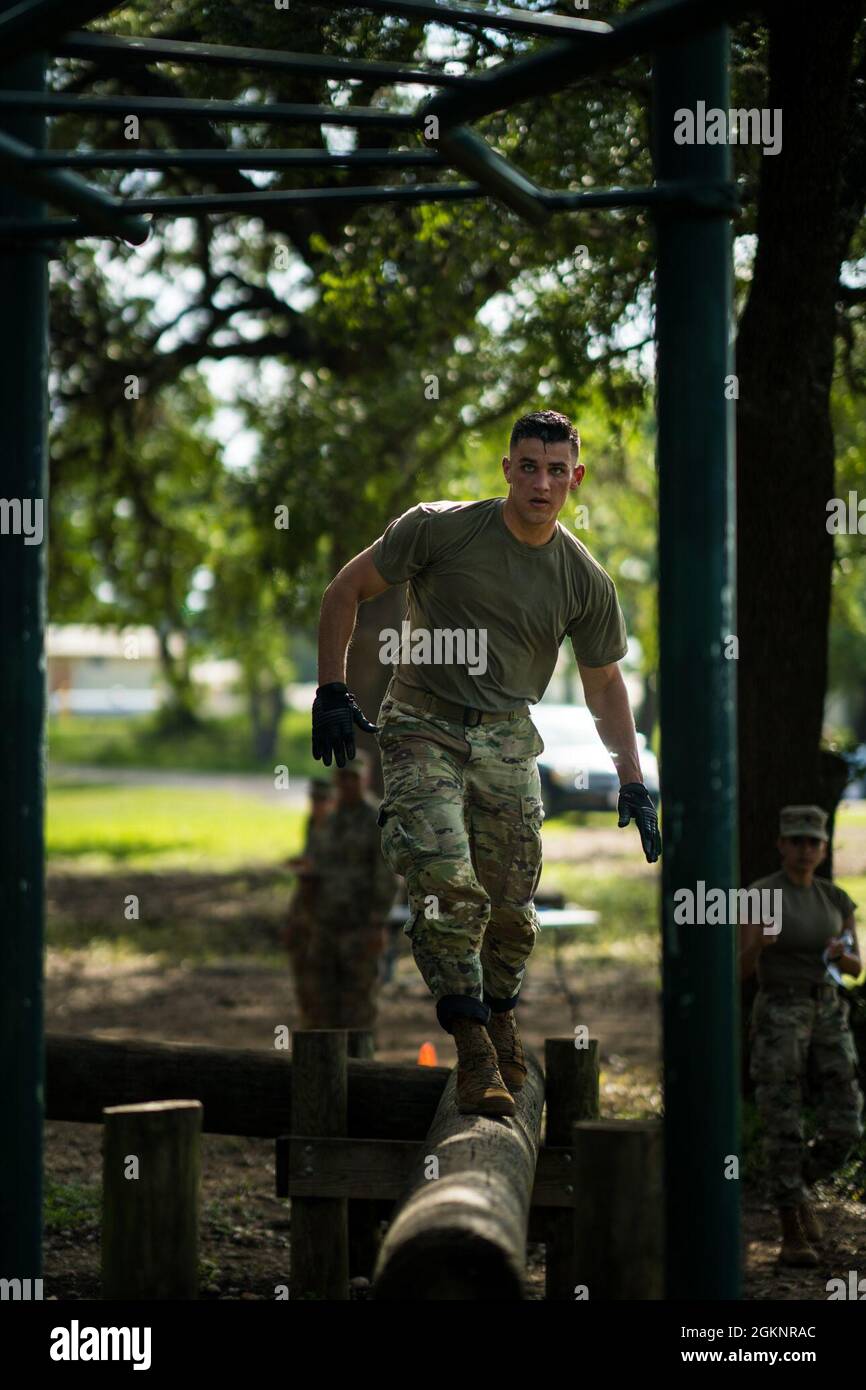 U.S. Army Spc. Justin Earnhart, assigned to U.S. Army South, attempts ...