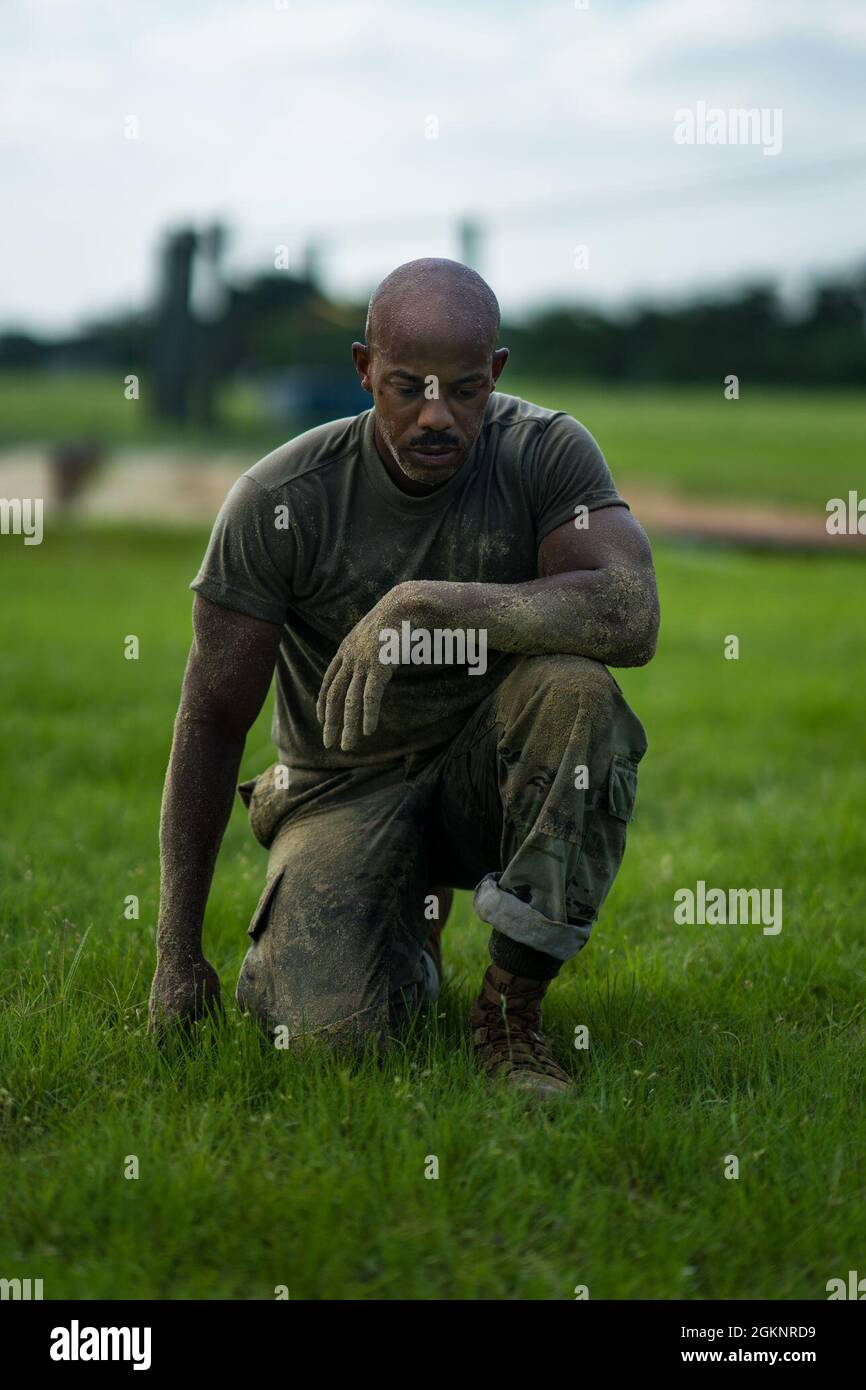U.S. Army Staff Sgt. Corey Walton, assigned to U.S. Army North, takes a ...