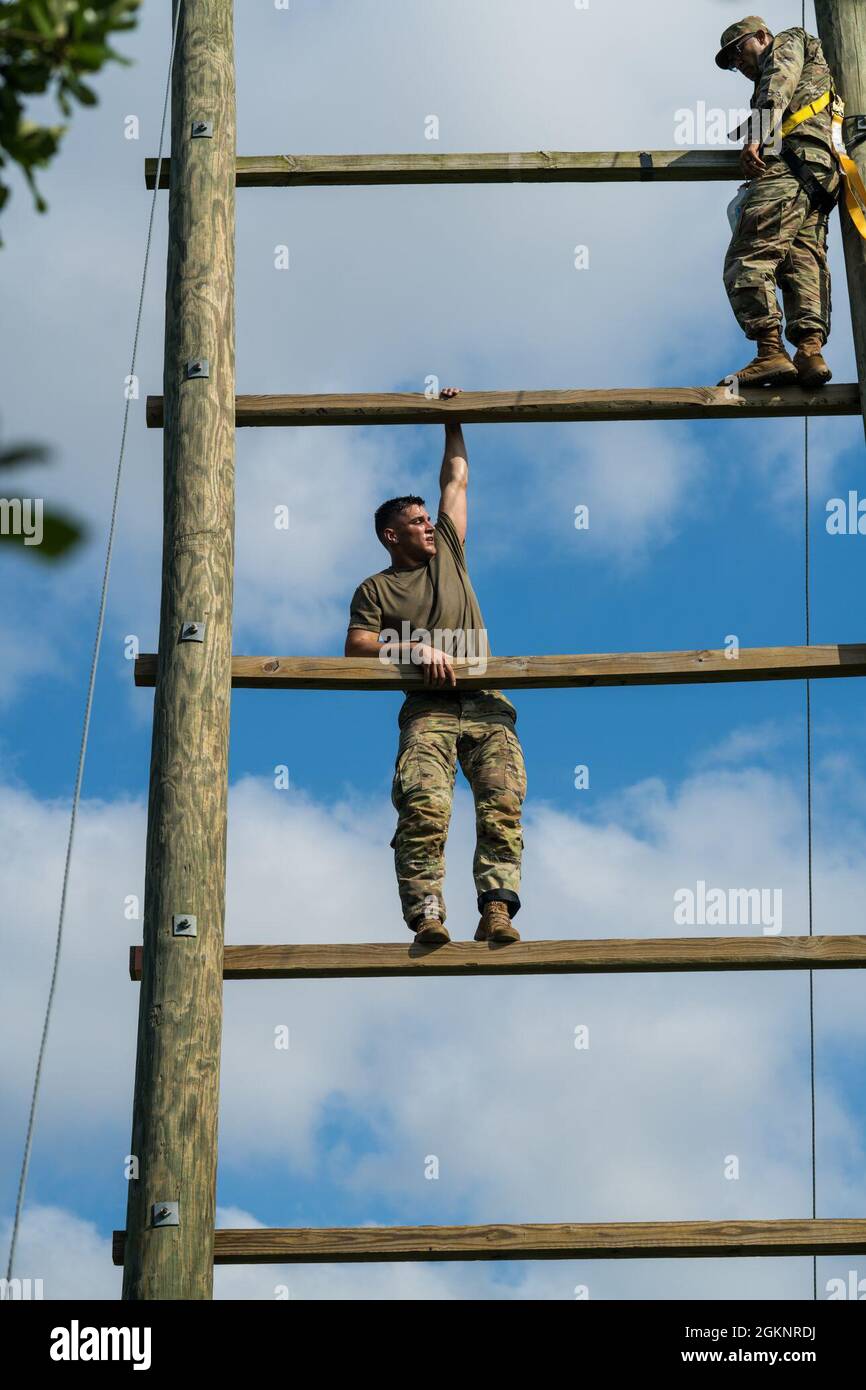 U.S. Army Spc. Justin Earnhart, assigned to U.S. Army South, attempts ...