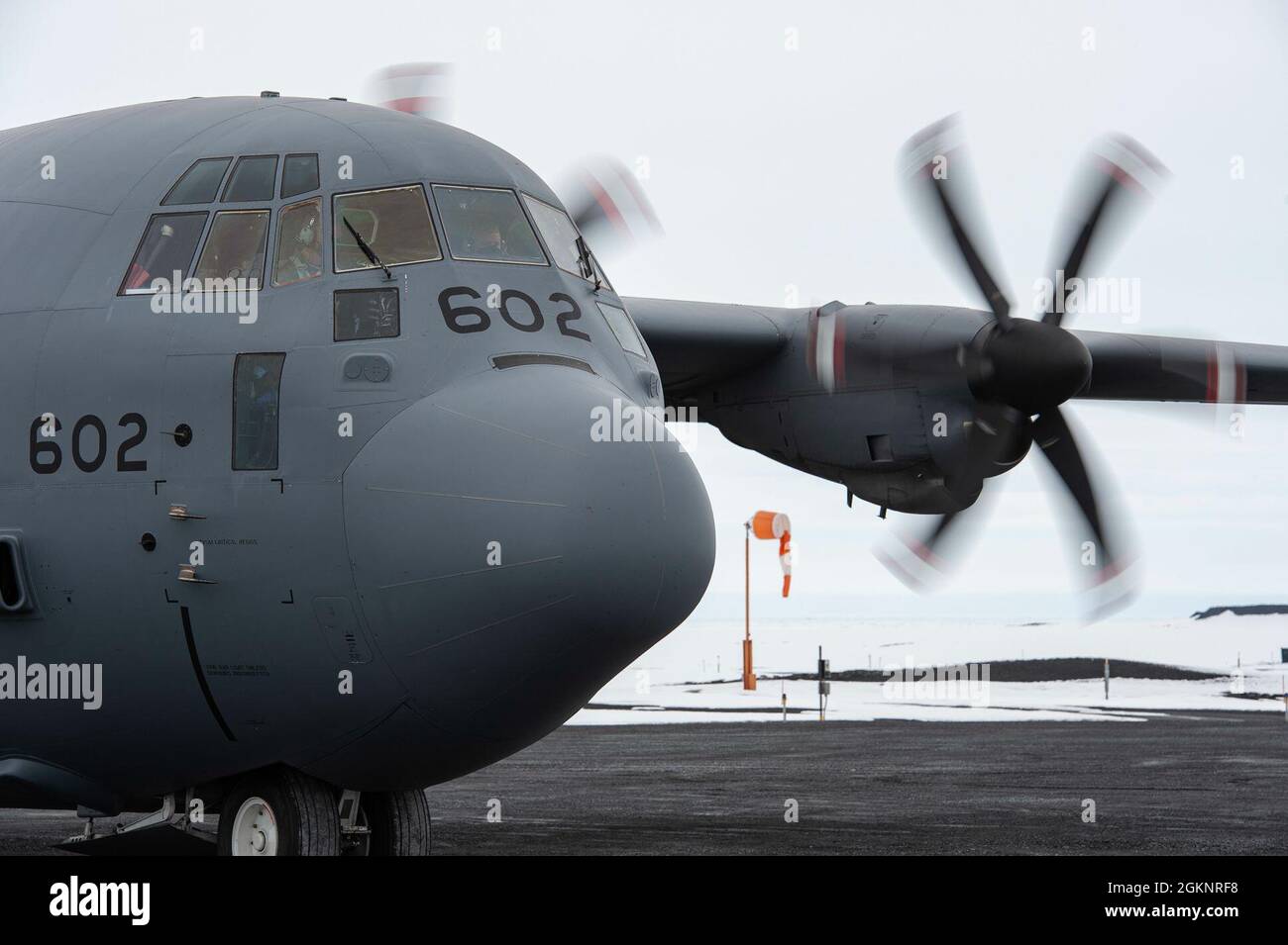 A Royal Canadian Air Force CC-130 Hercules from 436 Squadron prepares ...
