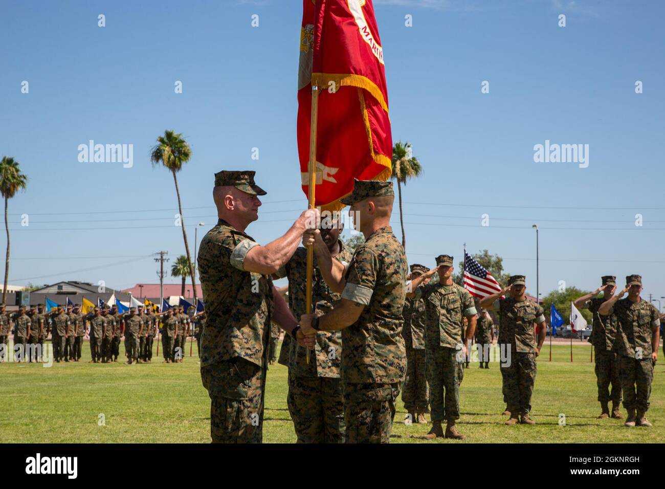 U.S. Marine Corps Lt. Col. Nicholas J. Lozar, the outgoing commanding ...