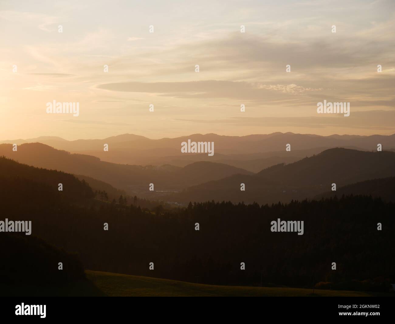Landscape sunset view Stock Photo - Alamy