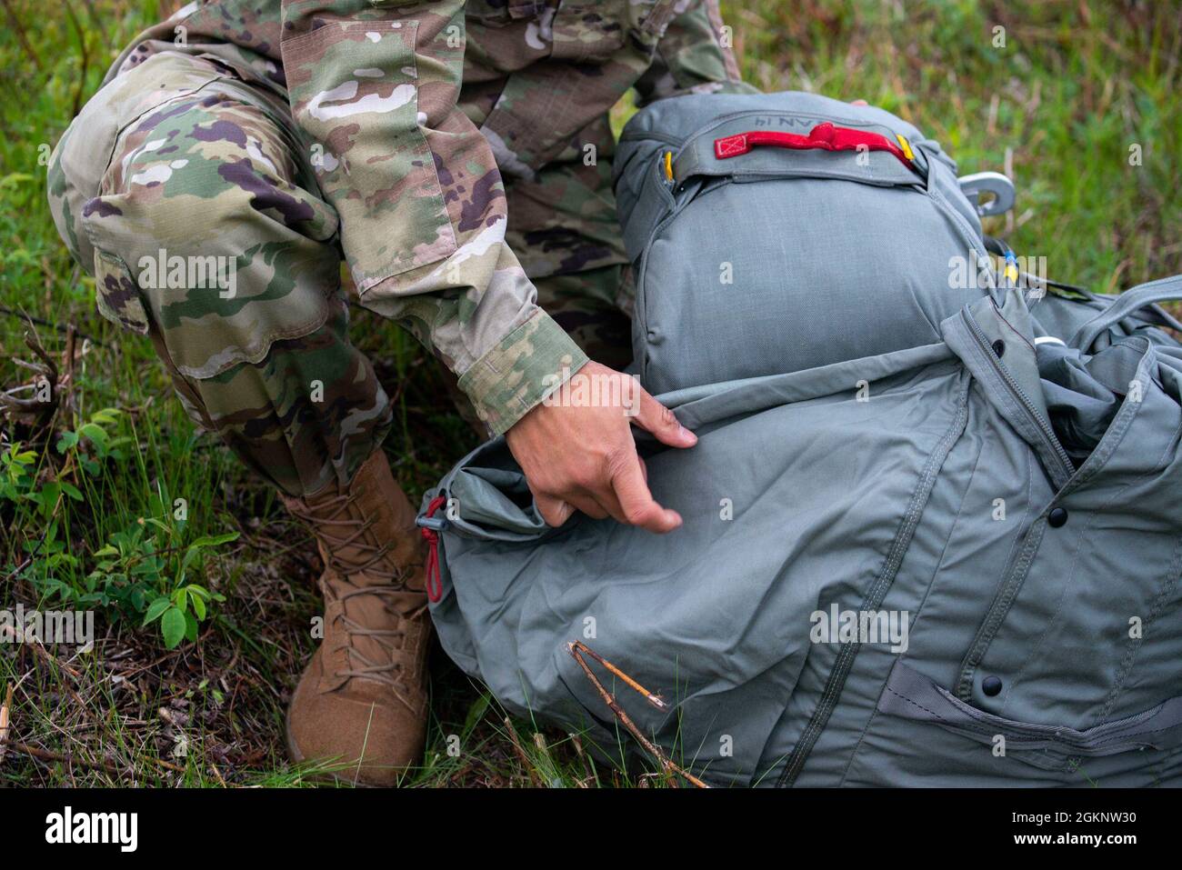 U.S. Army Chief Warrant Officer 2 Mervin Terre, a senior airdrop system ...