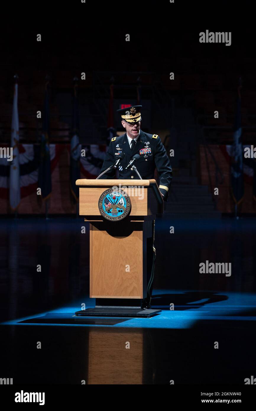 U.S. Army Maj. Gen. Allan M. Pepin speaks during change of command ...