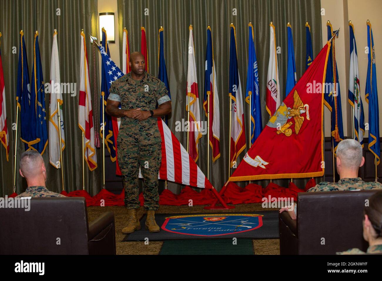 U.S. Marine Corps Sgt. Maj. James Foster, outgoing sergeant major ...