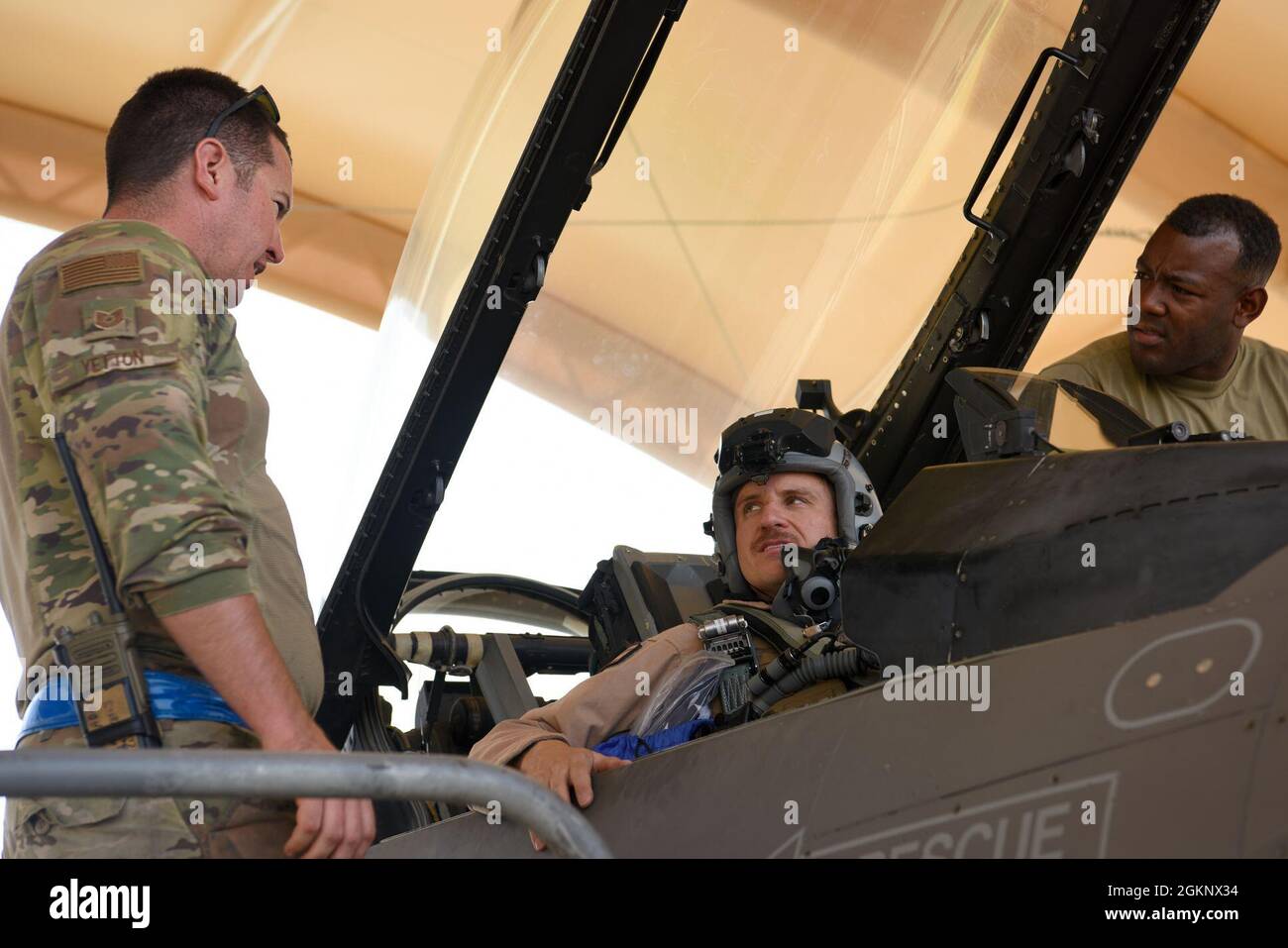 U.S. Air Force Maj. Taylor Roach, 157th Expeditionary Fighter Squadron ...