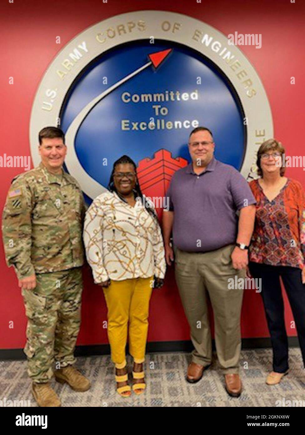 Col. Marvin Griffin, HNC commander (far left) and Kellie Williams ...