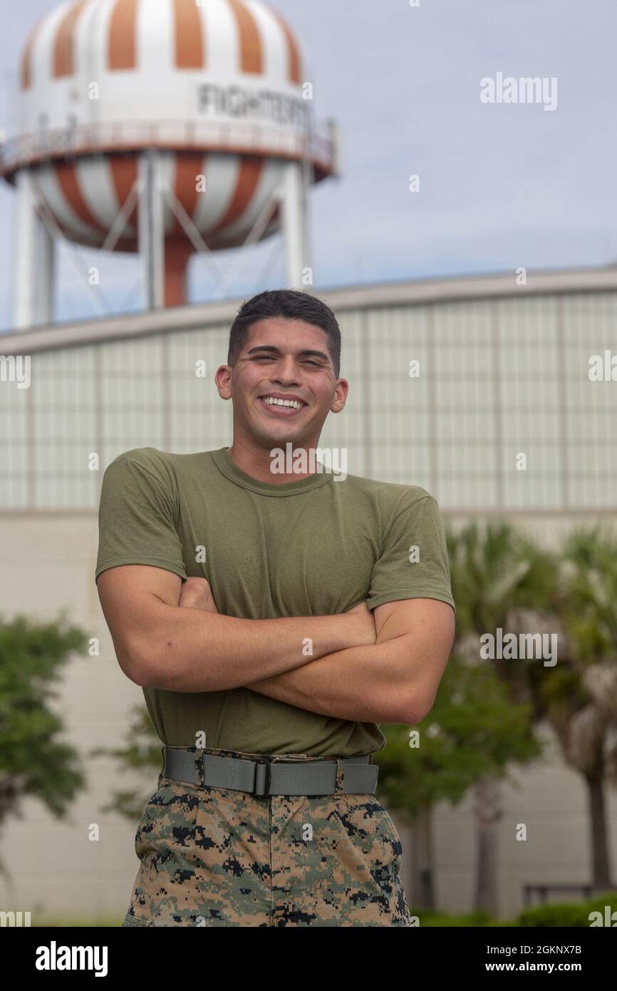 Lance Cpl. Jonathan Aguilar, a radar technician with Marine Air Control ...
