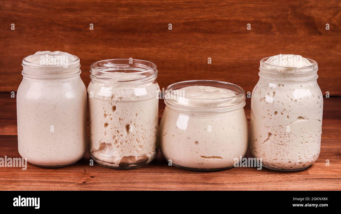 Jars of Poolish, biga, sponge, preferments, bread making tips and ...