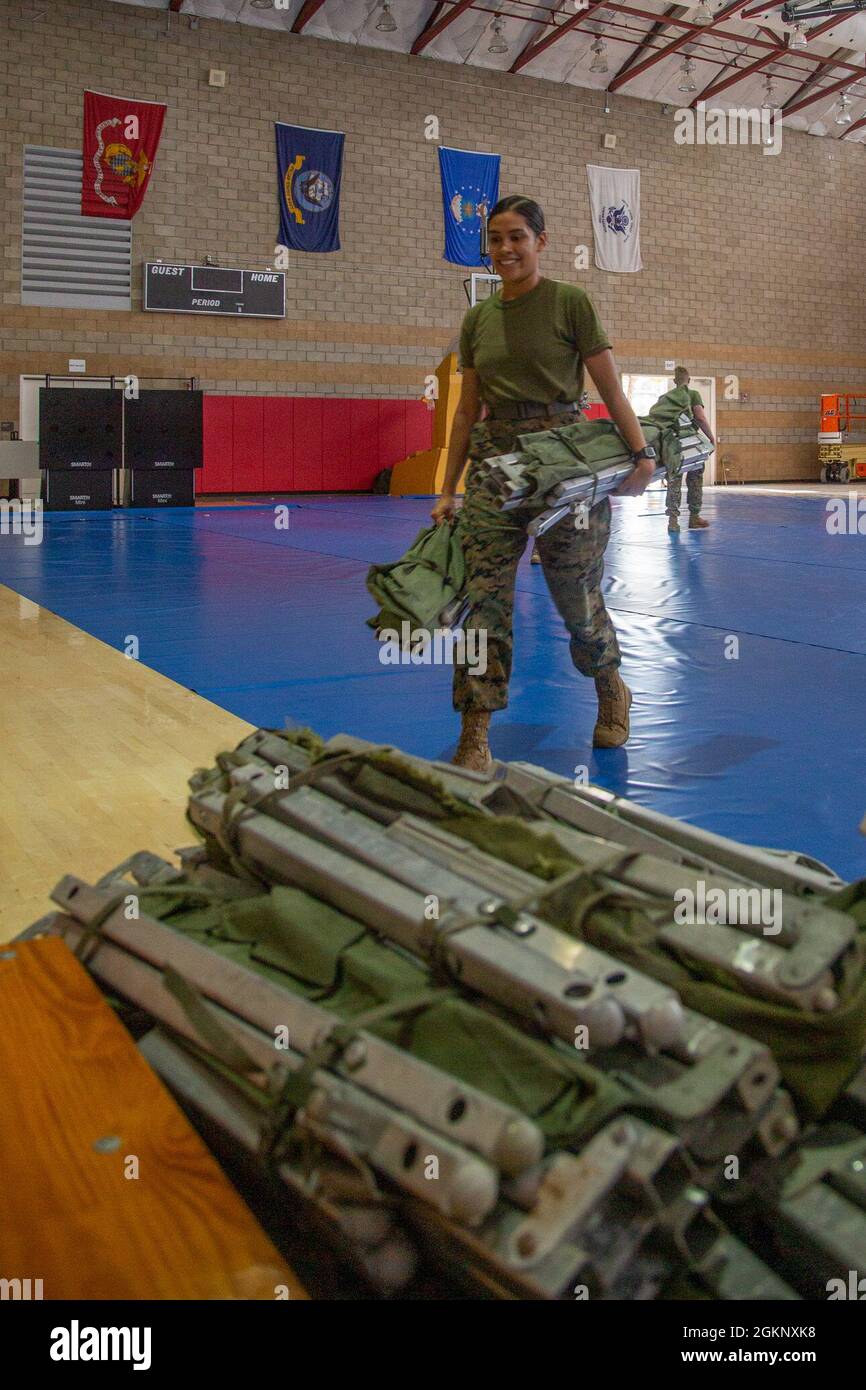 U.S. Marine Lance Cpl. Iris Sosa, a fund manager with Headquarters and ...