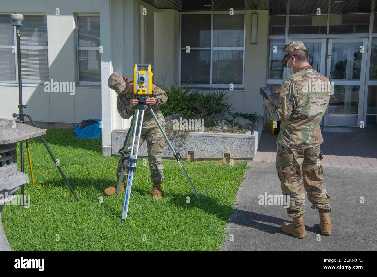 Airmen With 718th Civil Engineer Squadron, Execution Support, set up a ...