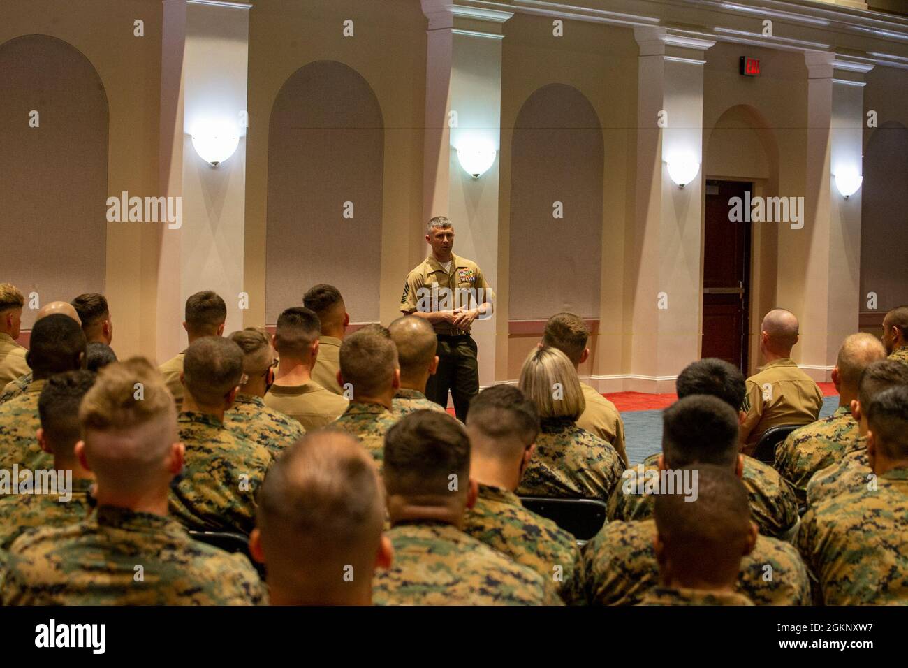 First Sgt. Dominick Valerio, company first sergeant, Guard Company ...