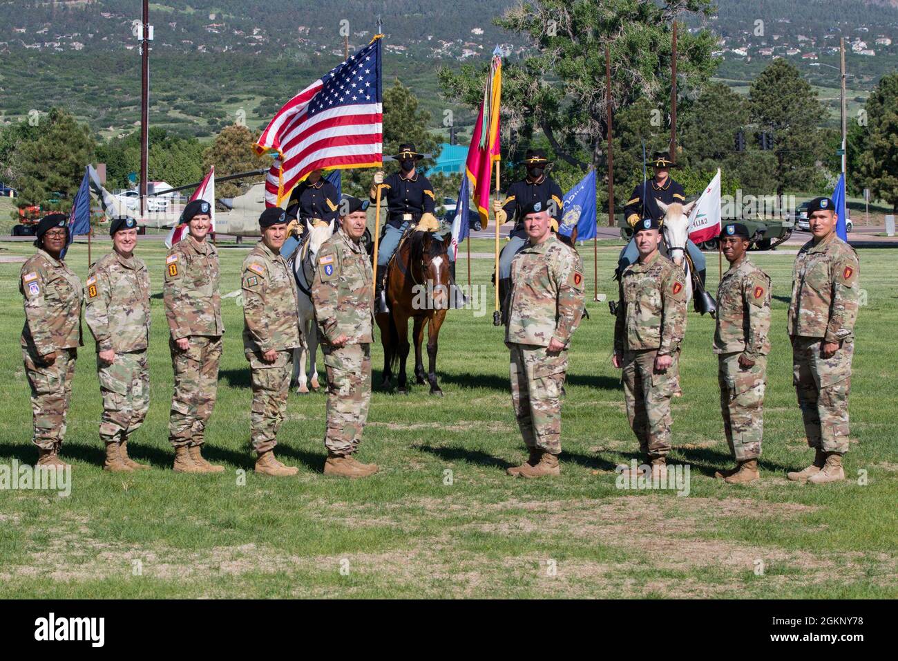 The 71st Ordnance Group Command Team and OICs poses in front of the ...