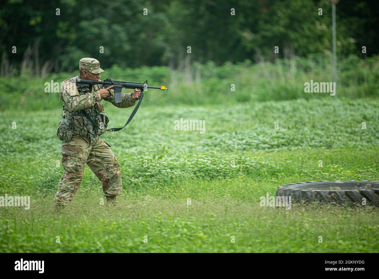 Staff Sgt. Rangel Ramiro, assigned to U.S. Army South, conducts a ...