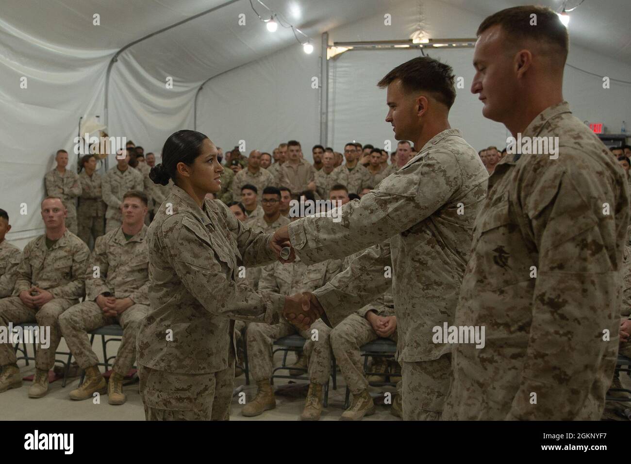 A U.S. Marine, assigned to Special Purpose Marine Air-Ground Task Force ...