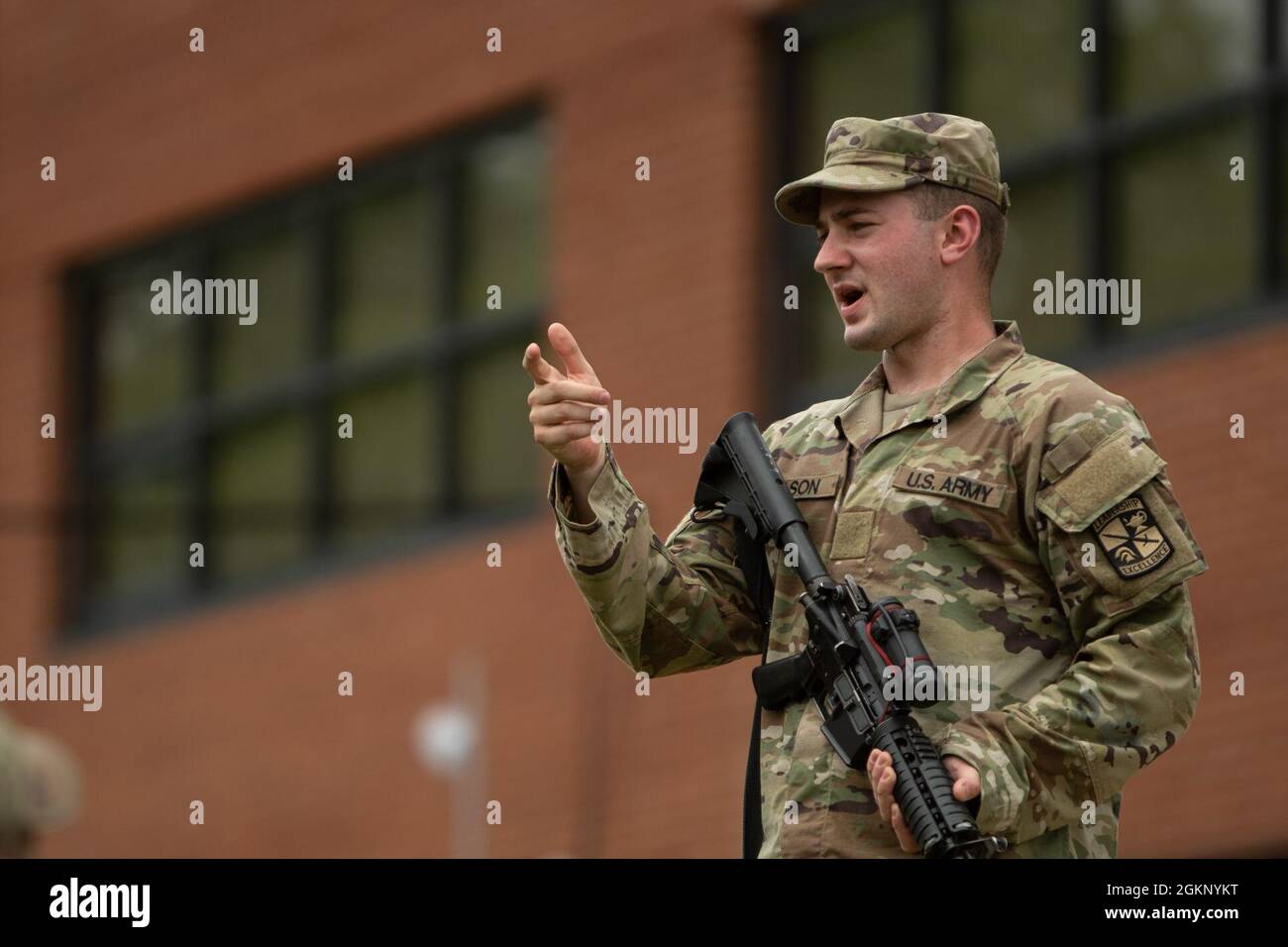 A Cadet teaches his platoon during Cadet Summer Training at Fort Knox ...