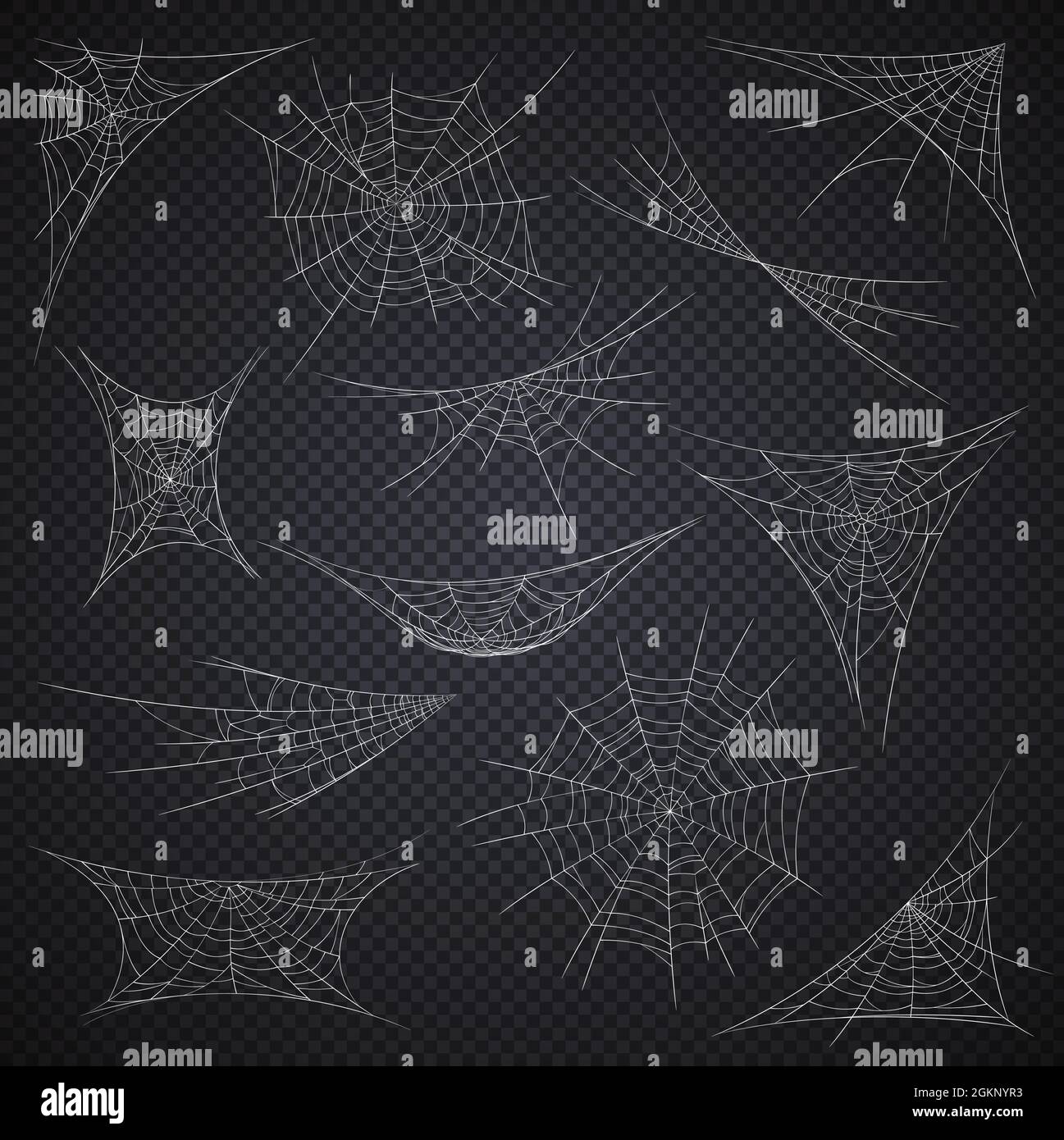 Isolated spider web and cobweb, Halloween holiday decorations on vector ...