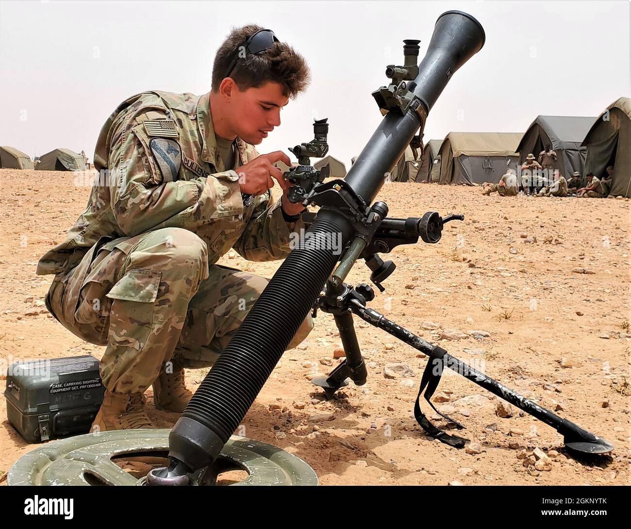 U.S. Army Sgt. Thomas Cullens, an infantry mortarman assigned to ...