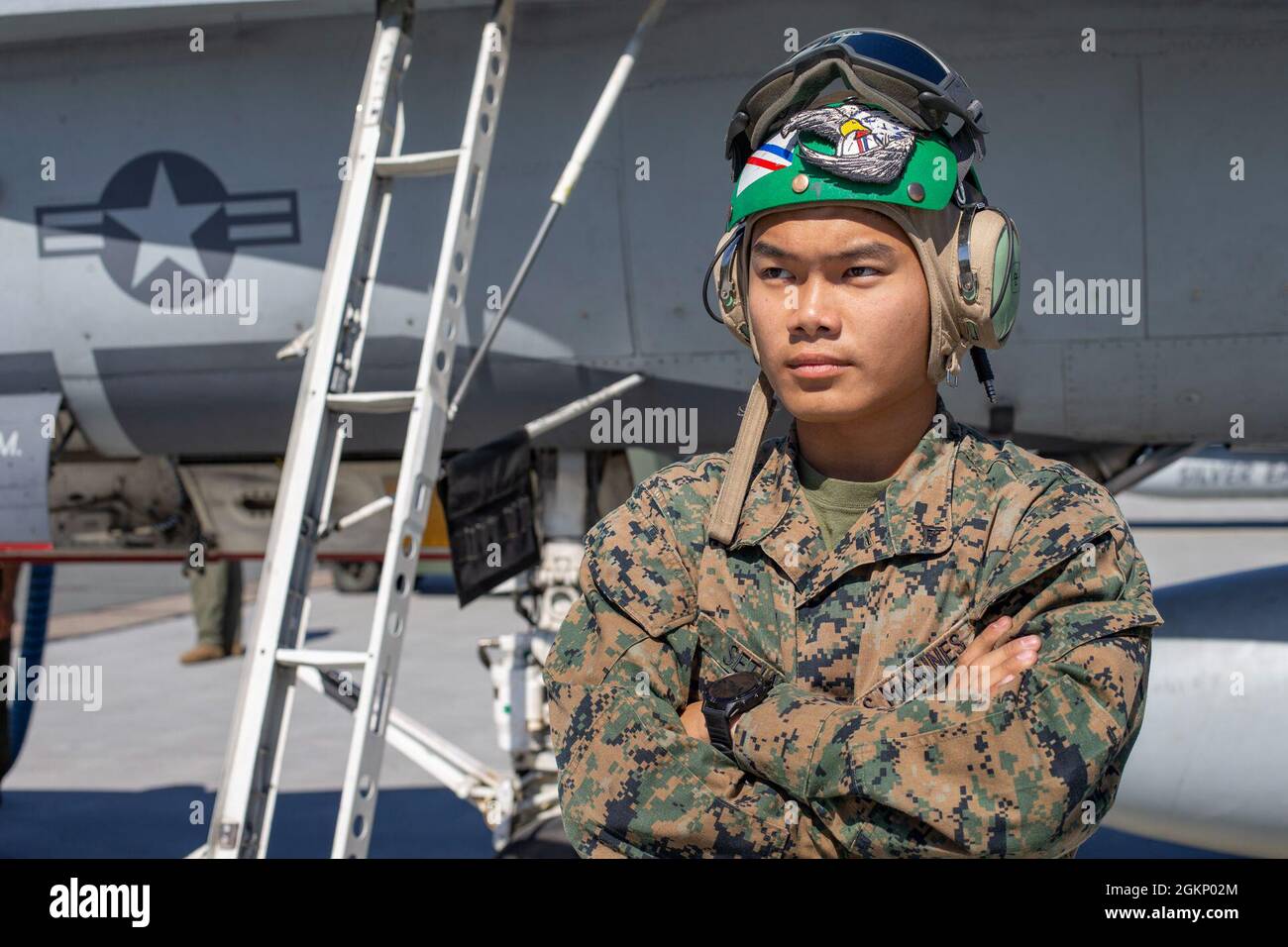 U.S. Marine Corps Lance Cpl. Samuel Setiadi, an aviation electronics ...