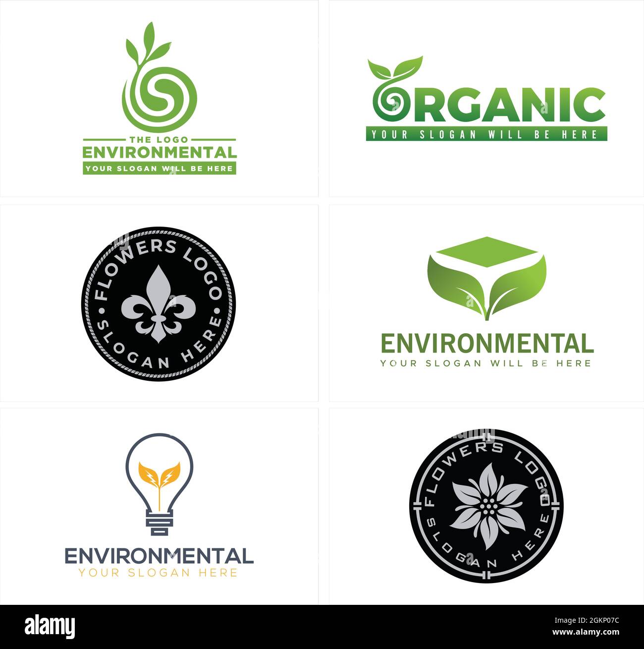 Environment leaf plant organic ecology logo design Stock Vector Image ...