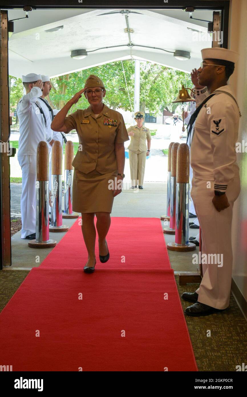 PENSACOLA, Fla. (June 9, 2021) Rear Adm. Cynthia Kuehner, Commander, Naval Medical Forces ...
