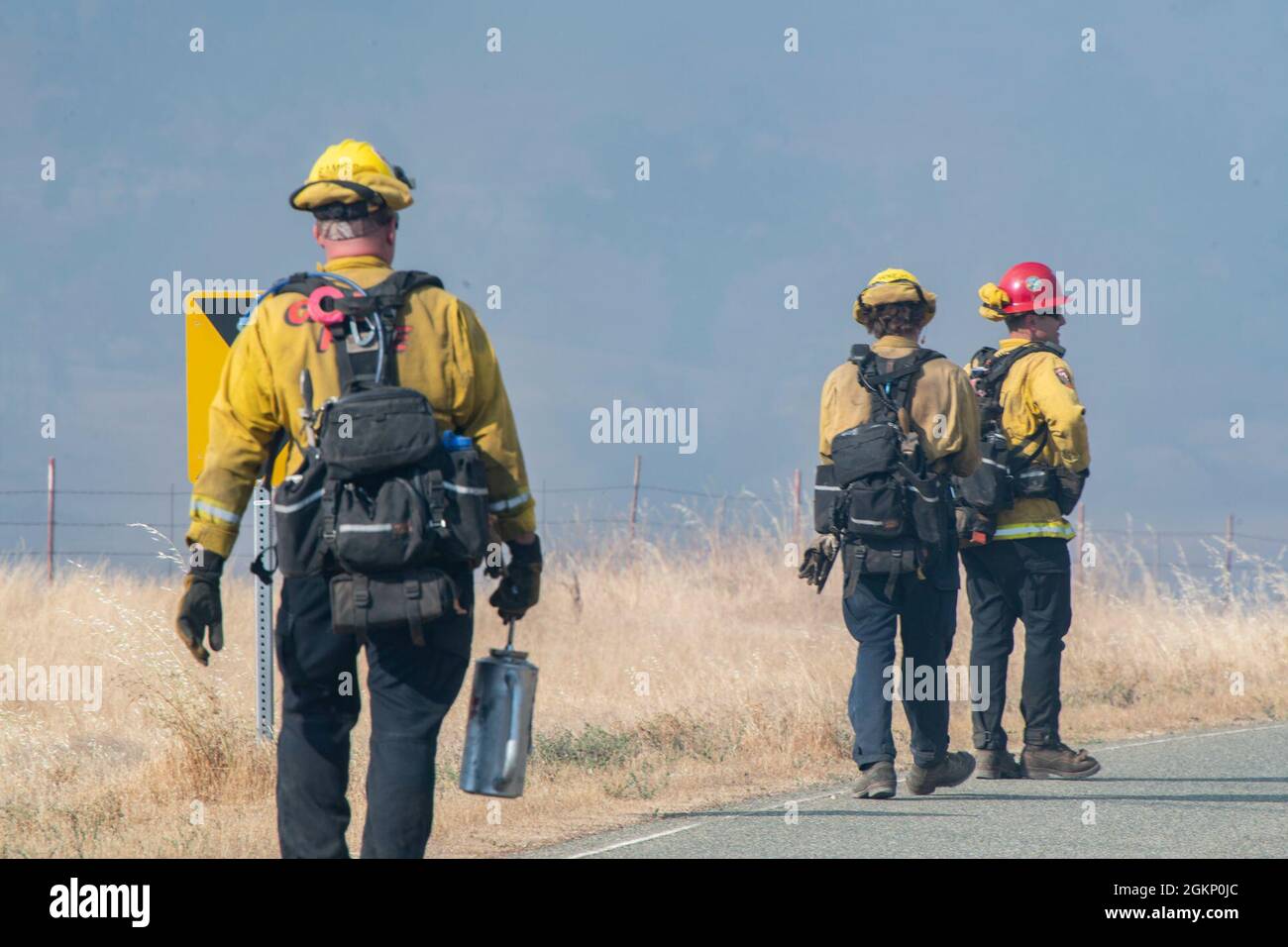 CalFire firefighters respond to the Intanko fire June 8, 2021, at Beale ...