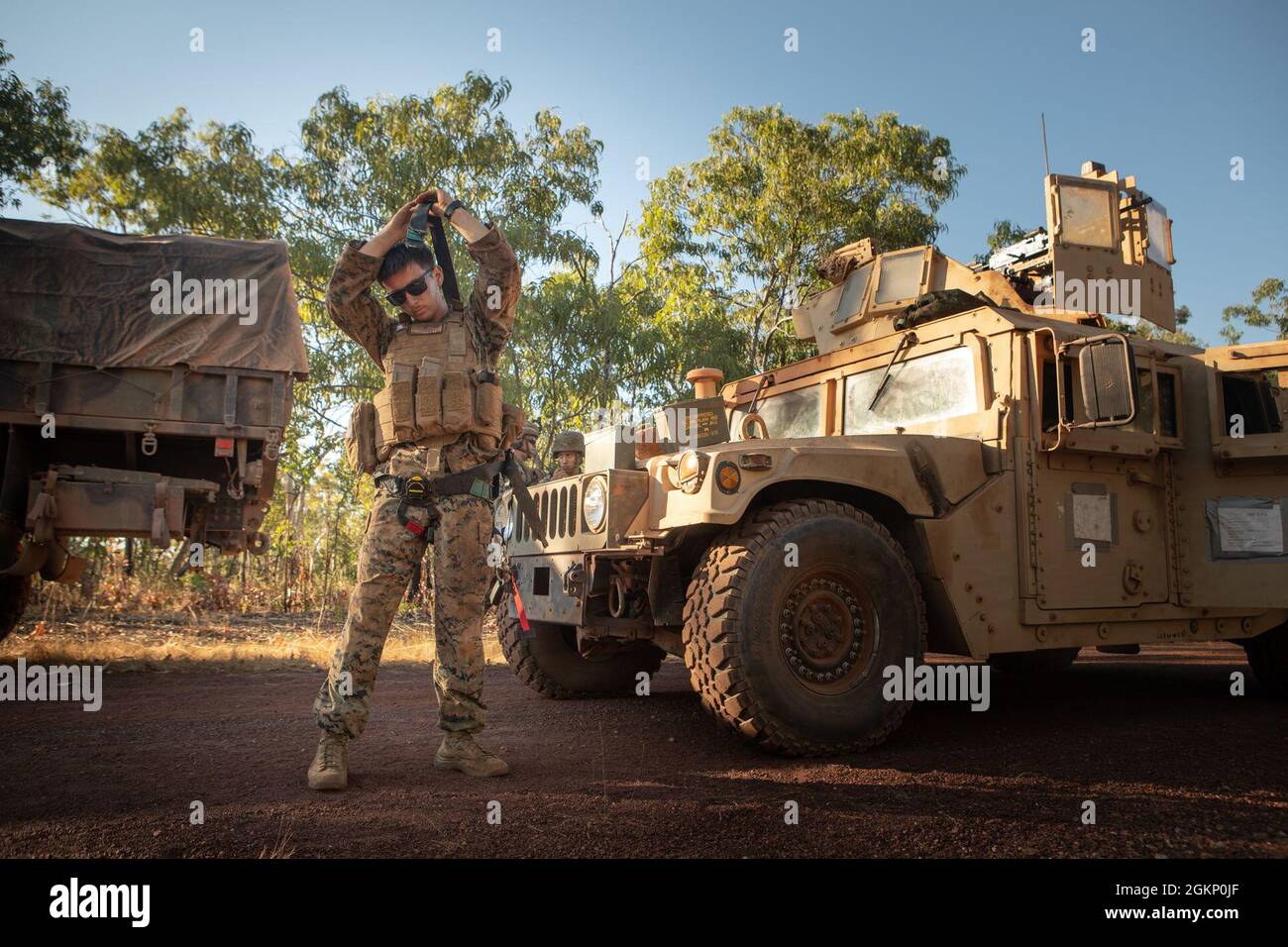 U.S. Marine Corps Lance Cpl. Zachary Marks, a motor vehicle operator ...
