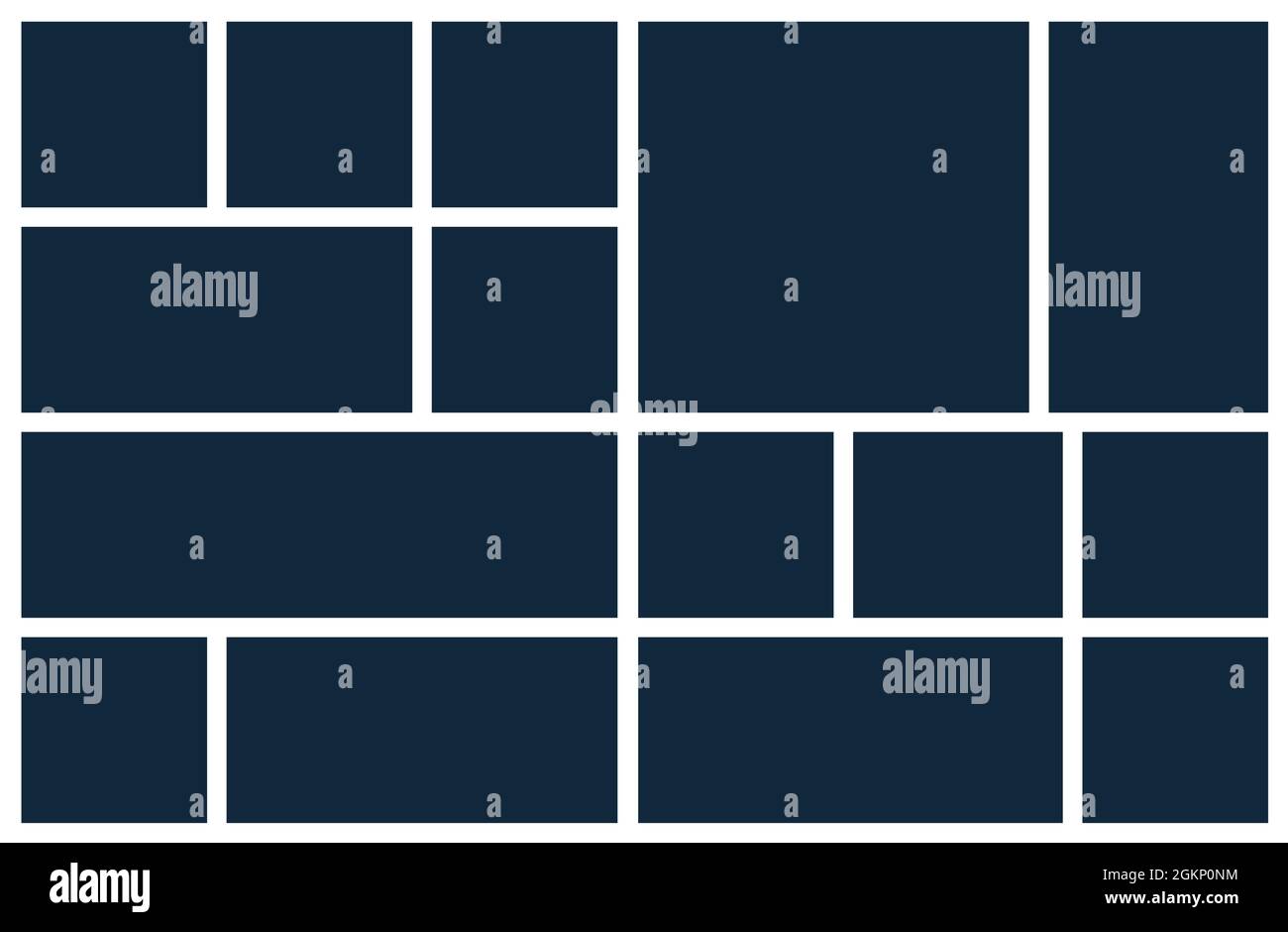 Photo collage mosaic grid template board picture frame. Border collage ...