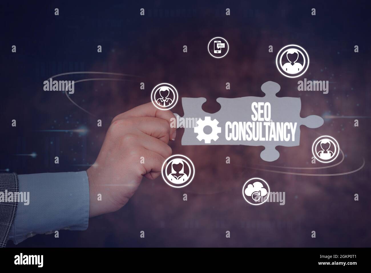 Text showing inspiration Seo Consultancy. Concept meaning specialize in ...