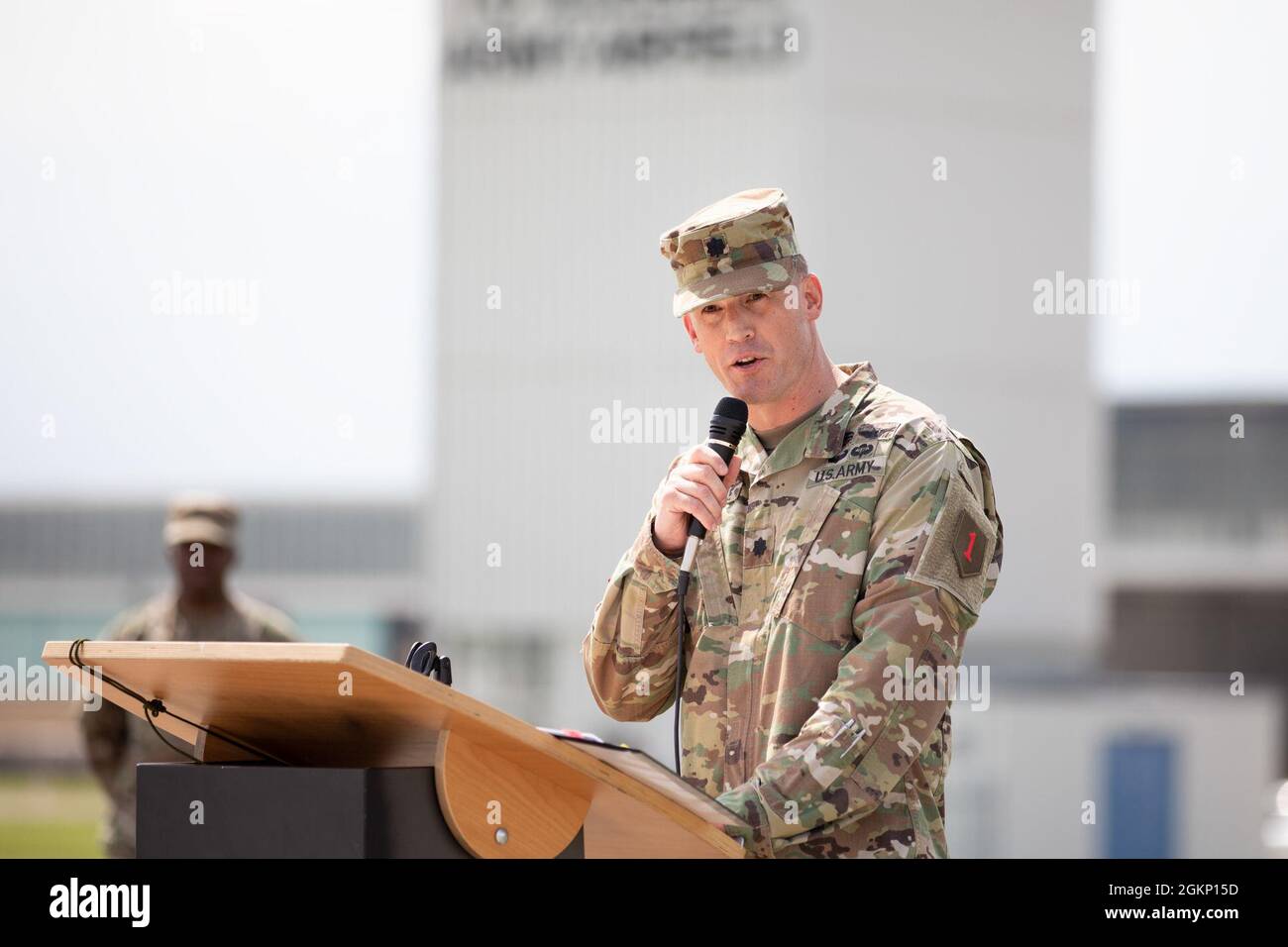 U.S. Army Lt. Col. Jake Whiteside, outgoing commander of the 2nd ...