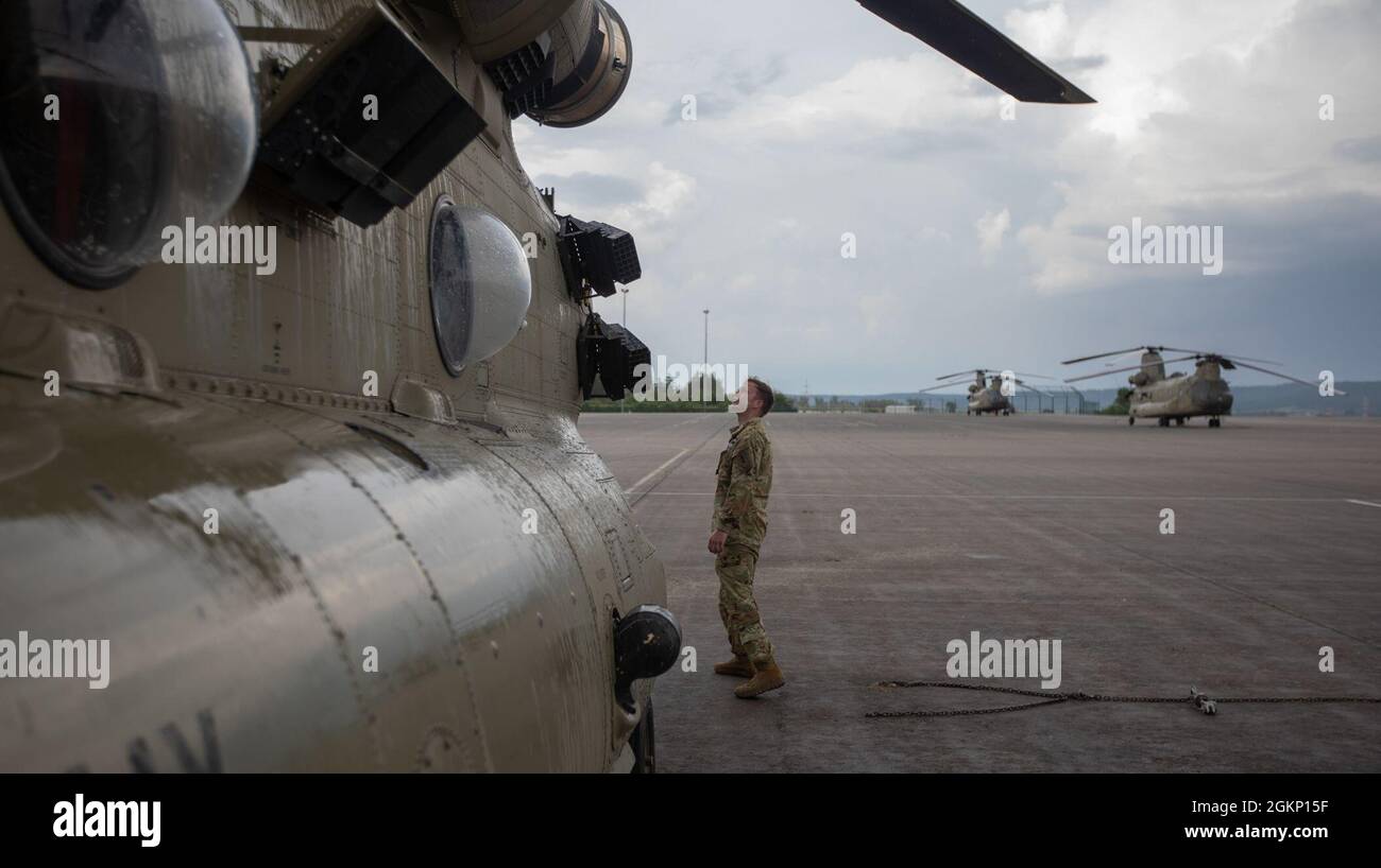 U.S. Army Chief Warrant Officer 2 Joshua Wilson, a CH-47 Chinook pilot ...