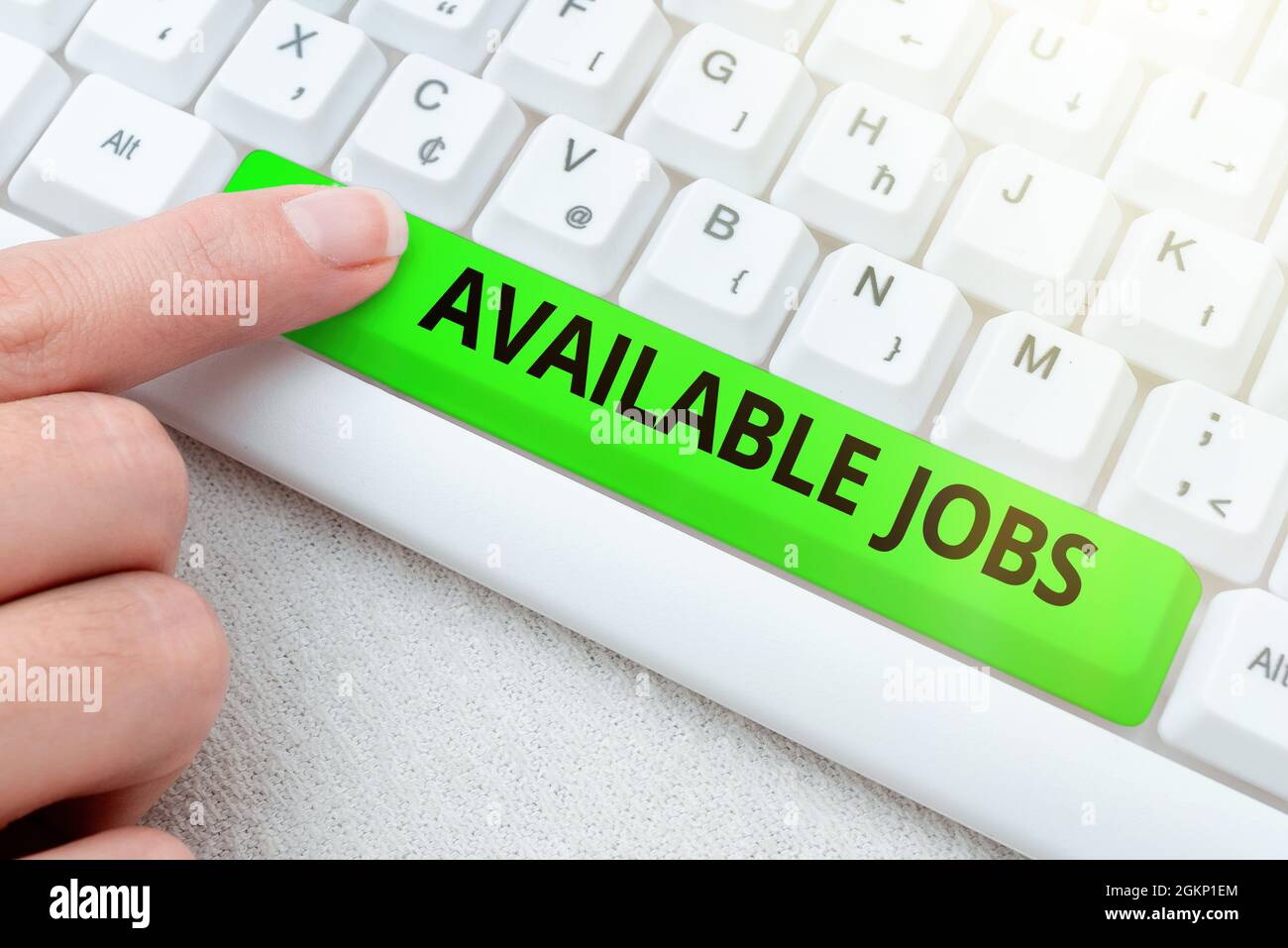Inspiration showing sign Available Jobs. Word Written on a job that is ...