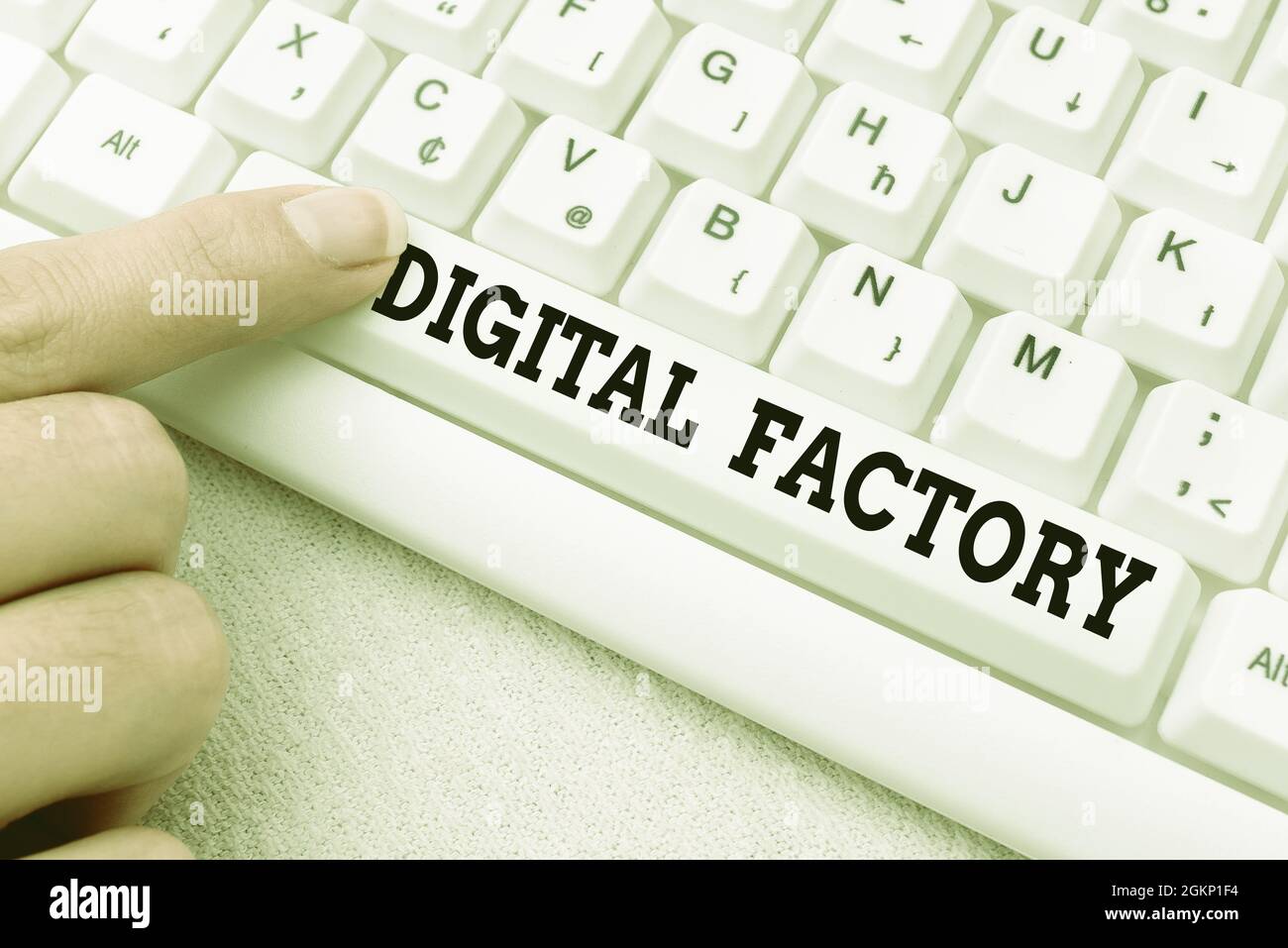 Conceptual display Digital Factory. Business overview uses digital ...