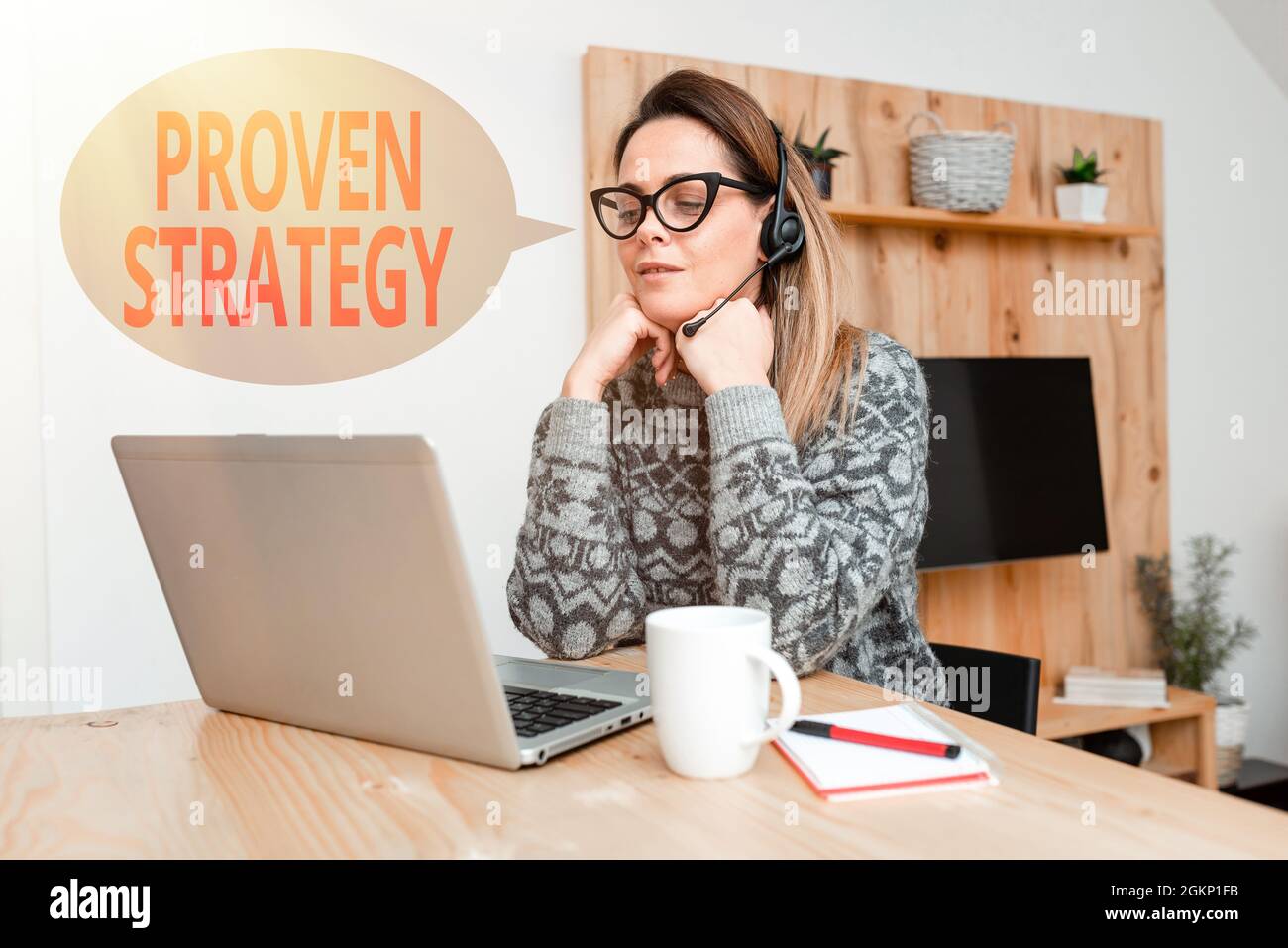 Writing Displaying Text Proven Strategy Business Idea Confirmed