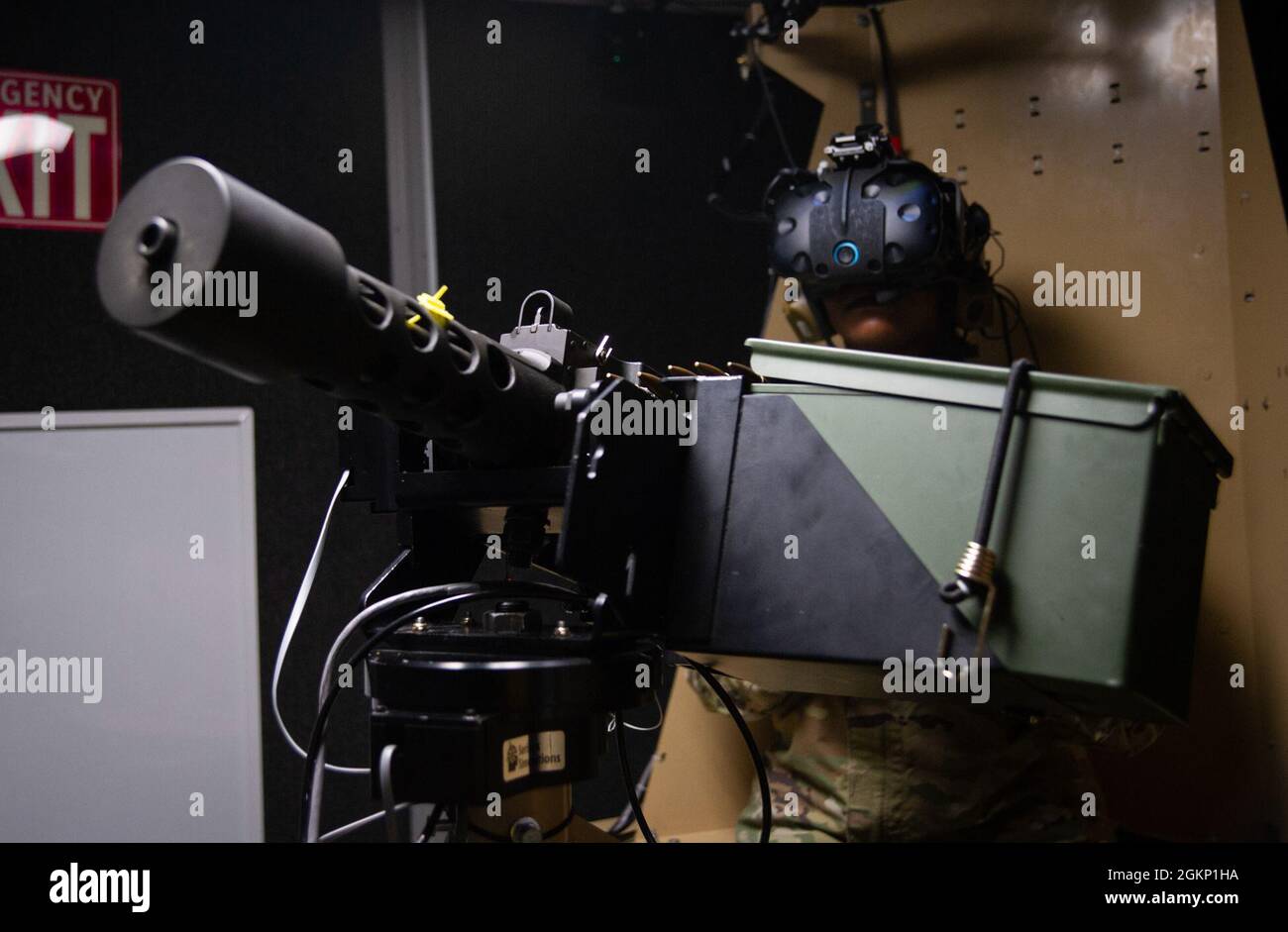 Army reserve soldiers training at the virtual clearance training suite ...