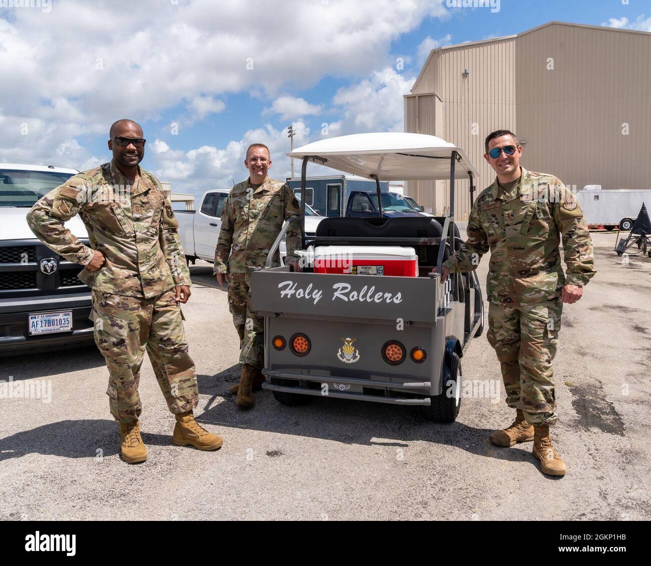 SMSgt. Paul Williams, Chaplain (Maj.) John Rollyson and 2nd Lt. Brian A ...