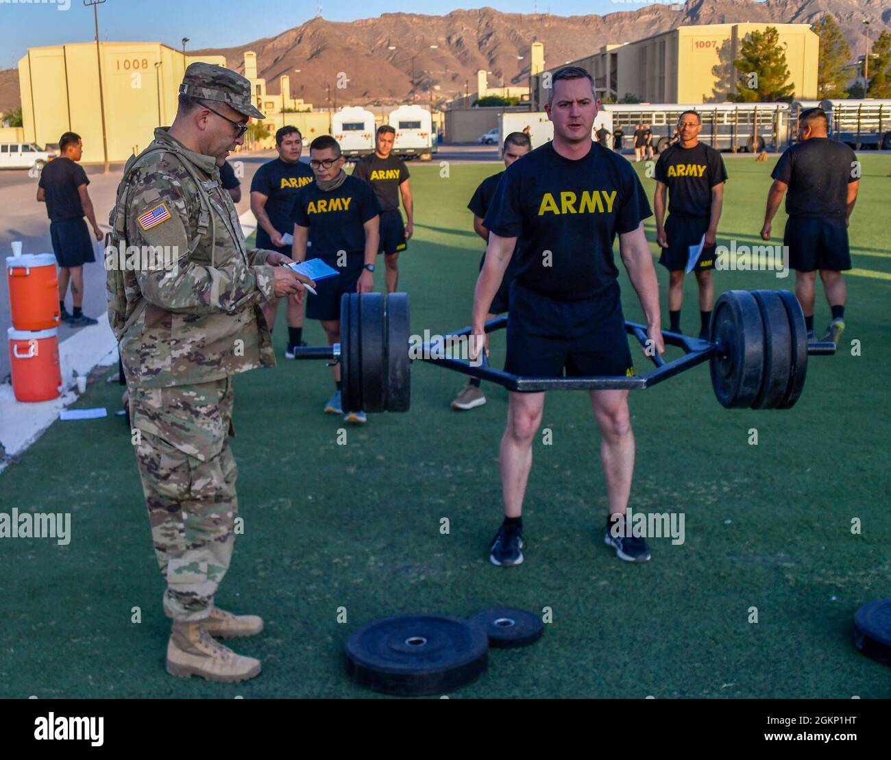 Capt. Bryce Papke, commander, 319th Engineer Support Company, conducts ...