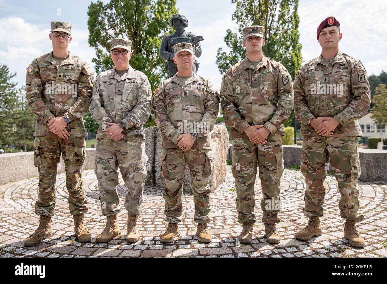 U.S. Army Brig. Gen. Mark W. Thompson, (2nd from Left) Command Surgeon ...