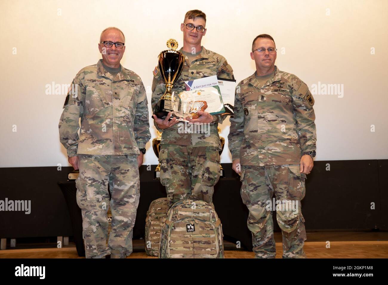 U.S. Army Brig. Gen. Mark W. Thompson, (Left) Command Surgeon, Regional ...