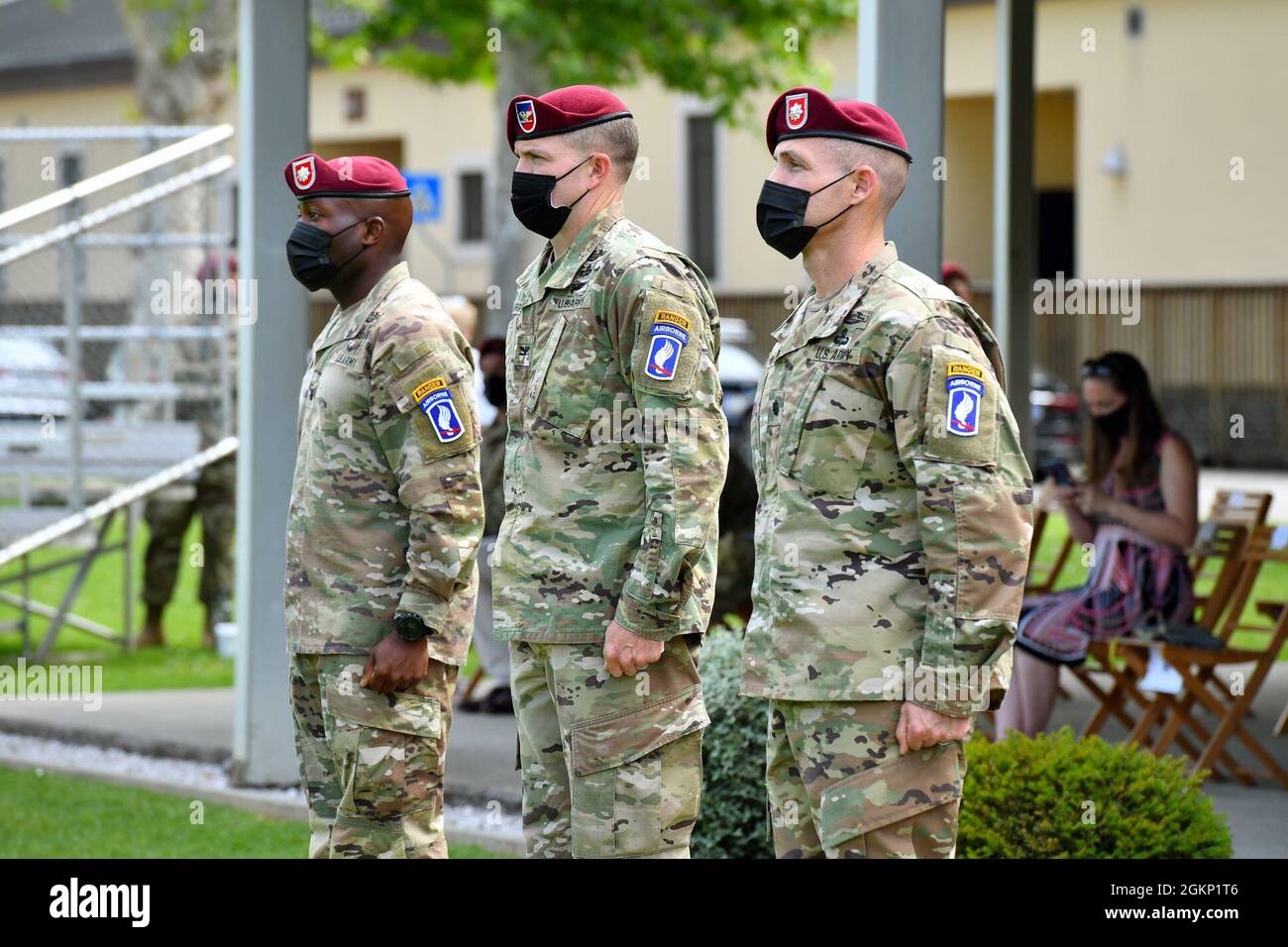 U.S. Army Lt. Col. Kitefre K. Oboho, outgoing commander, 1st Battalion ...